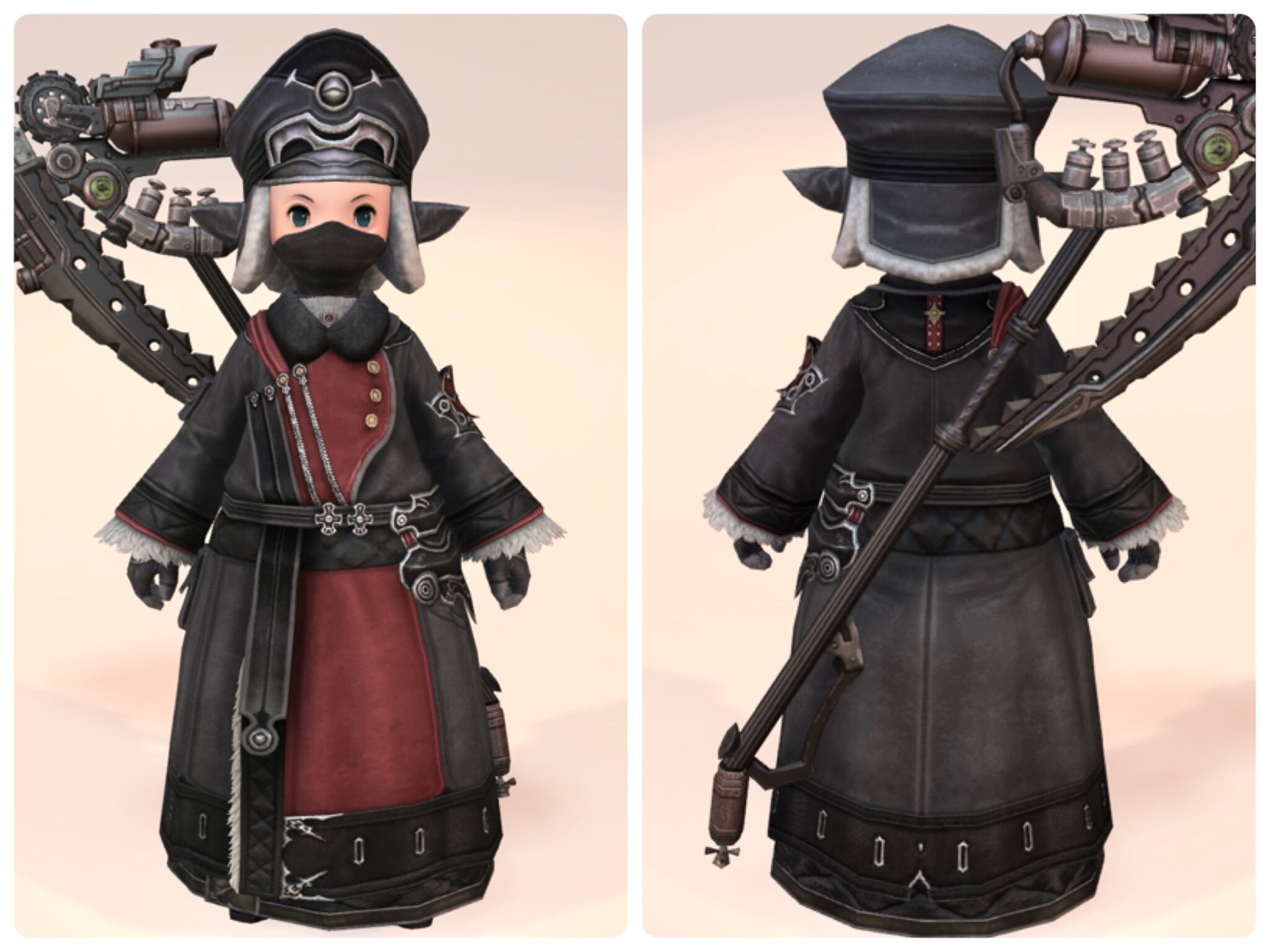 Garlean’s cute military uniform winter coat, The Tower of Babil’s ...