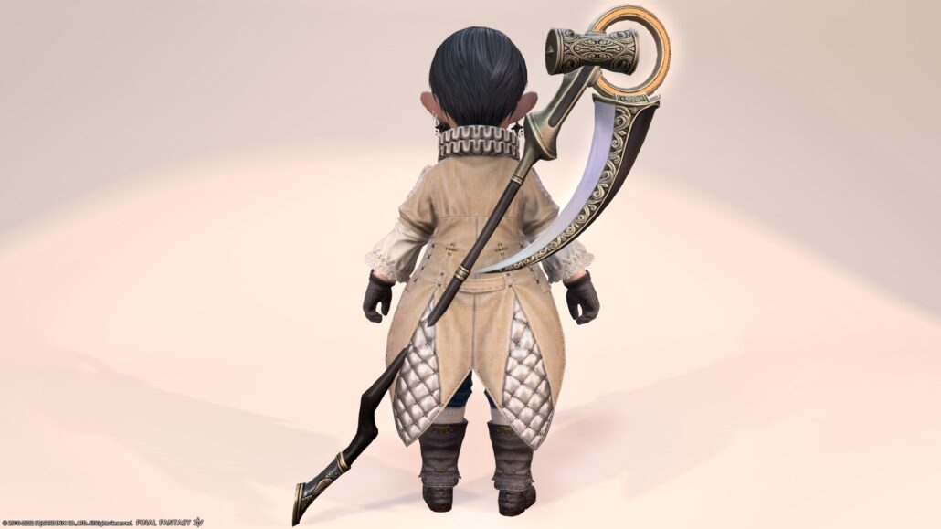 Ronka’s scythe like a bird’s beak, The Qitana Ravel’s reaper weapon ...