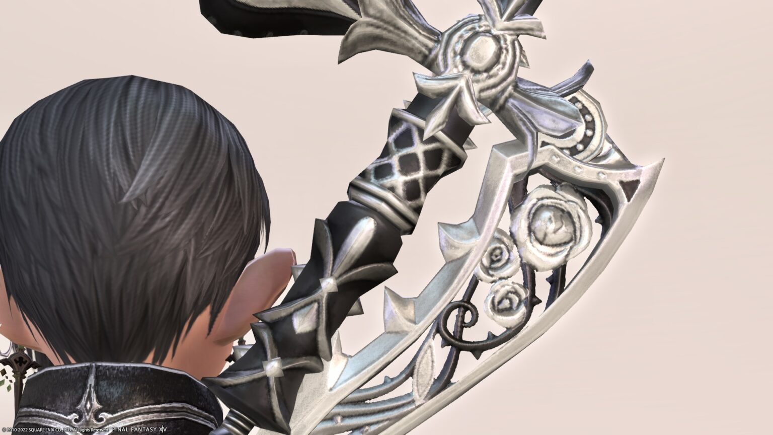 Iron rose and crown scythe Ktisis Hyperboreia’s reaper weapon “Ktiseos ...