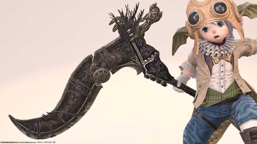 A Gunbreaker weapon with a bright carp design, the magic sword ...