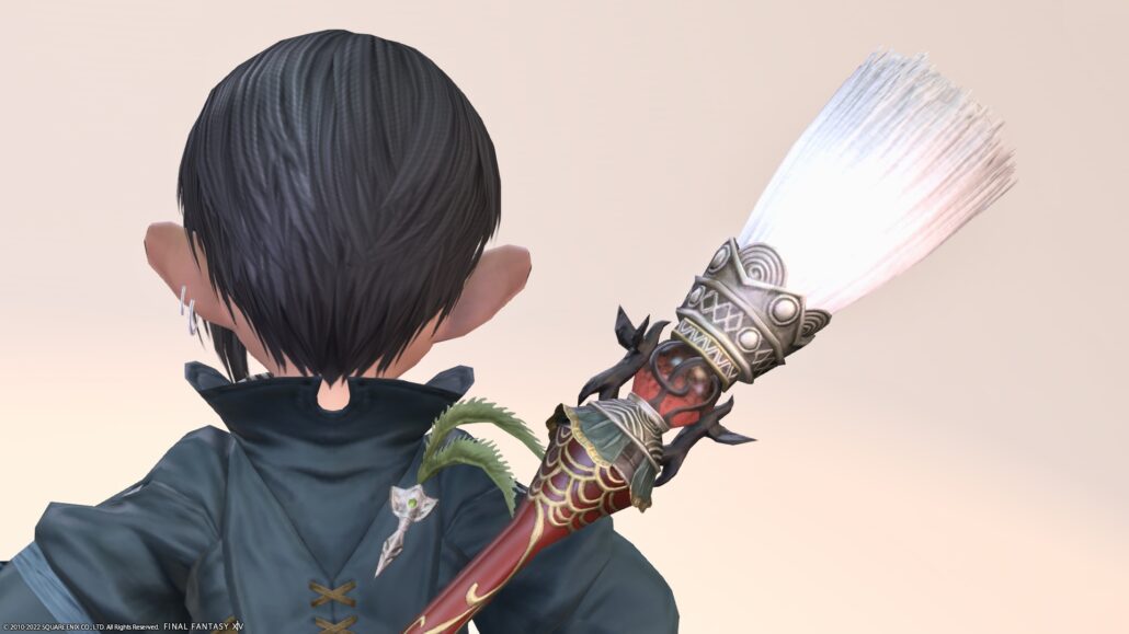 Valuable cute oversized brush! GARO collaboration Black Mage weapon ...