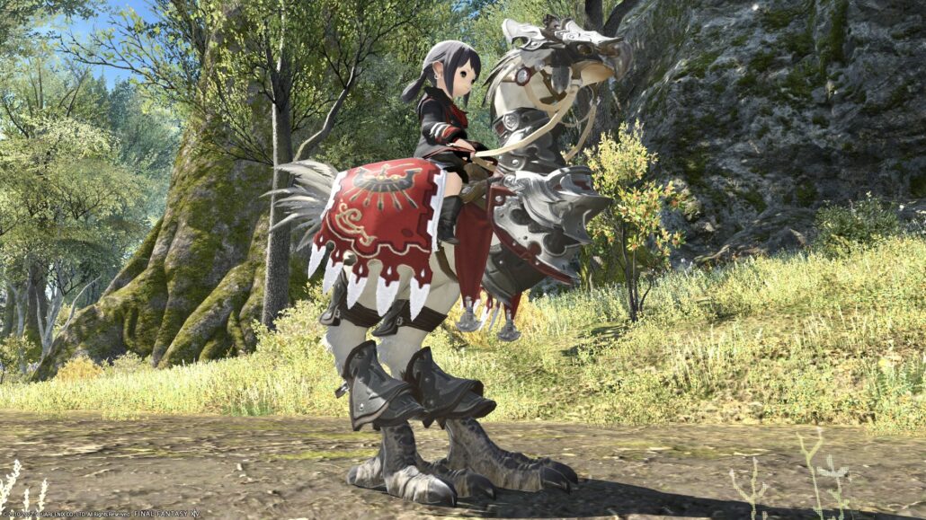 The Maelstrom’s Storm Sergeant Second Class chocobo armor, Limsa’s red ...
