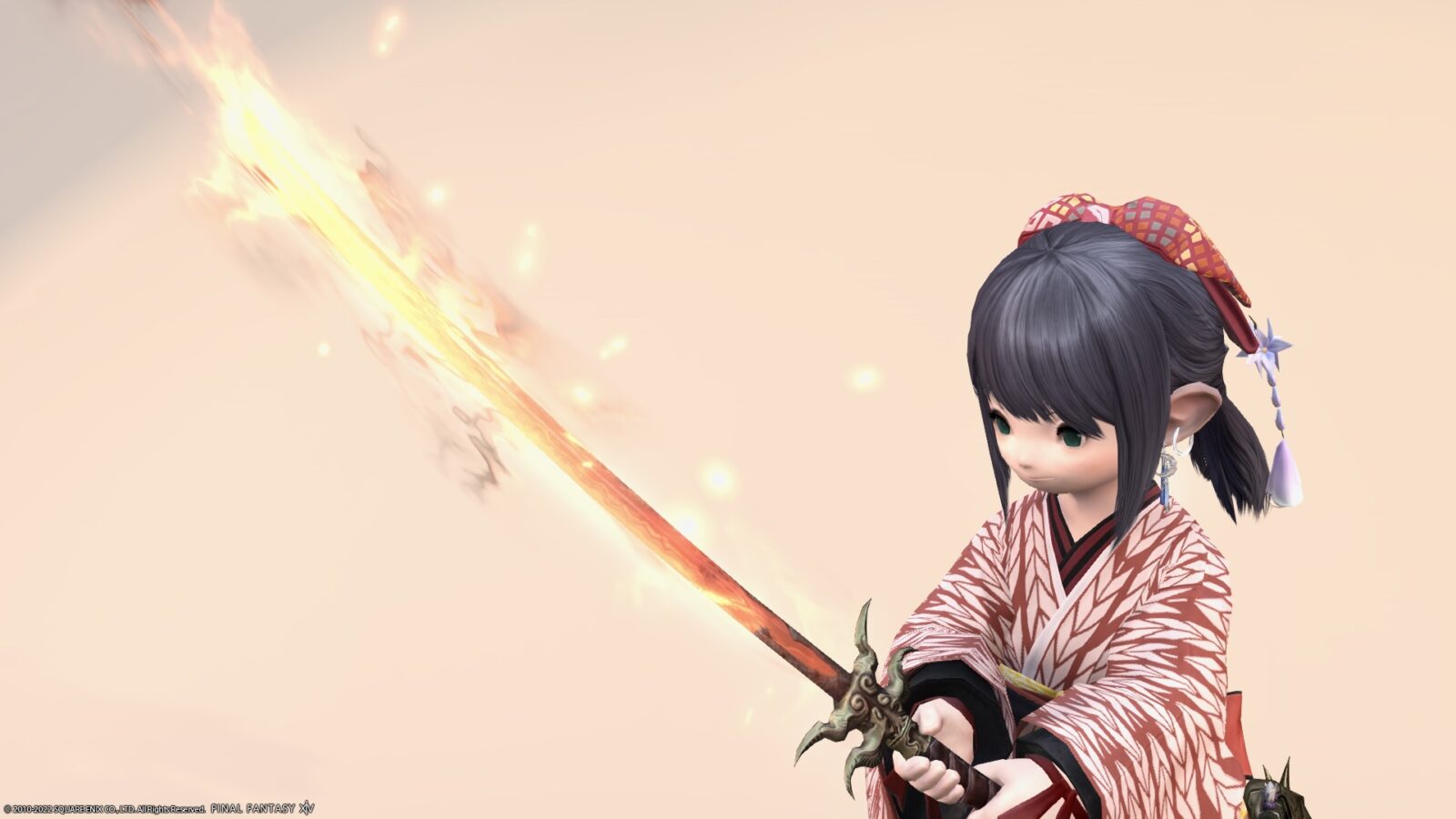 Samurai’s flame-filled purgatory katana, the glowing Ifrit weapon ...