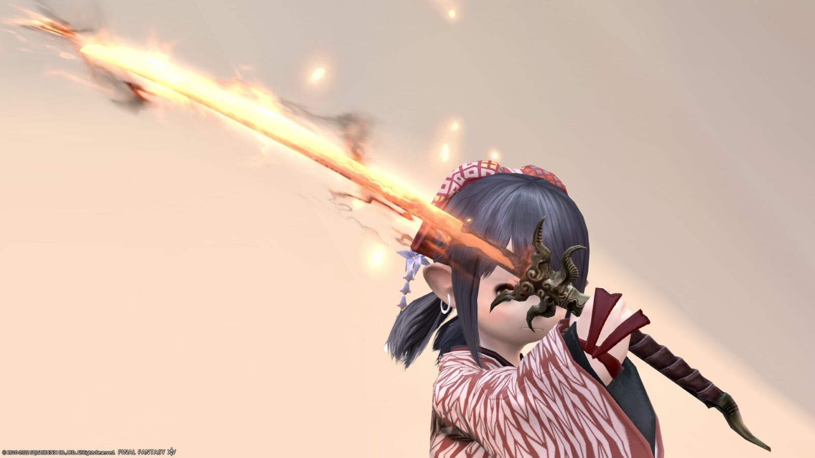 Samurai’s flame-filled purgatory katana, the glowing Ifrit weapon ...