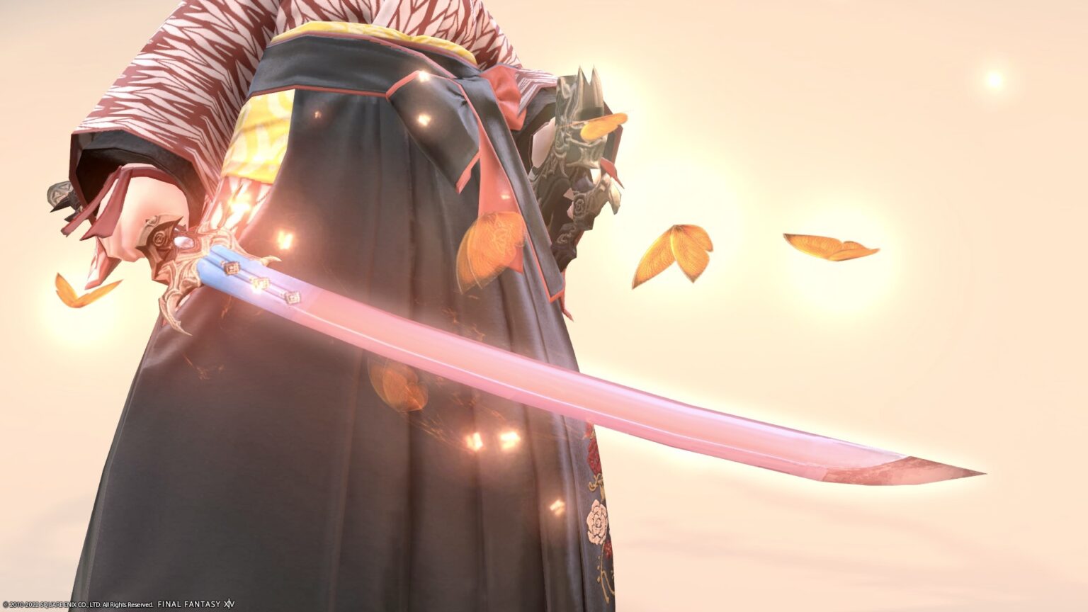 Samurai’s shining Ravana weapon with butterflies dancing “Dead Hive ...