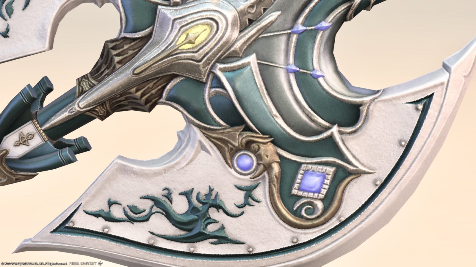 Axe of a warrior like a dragon that is as beautiful as pottery ...