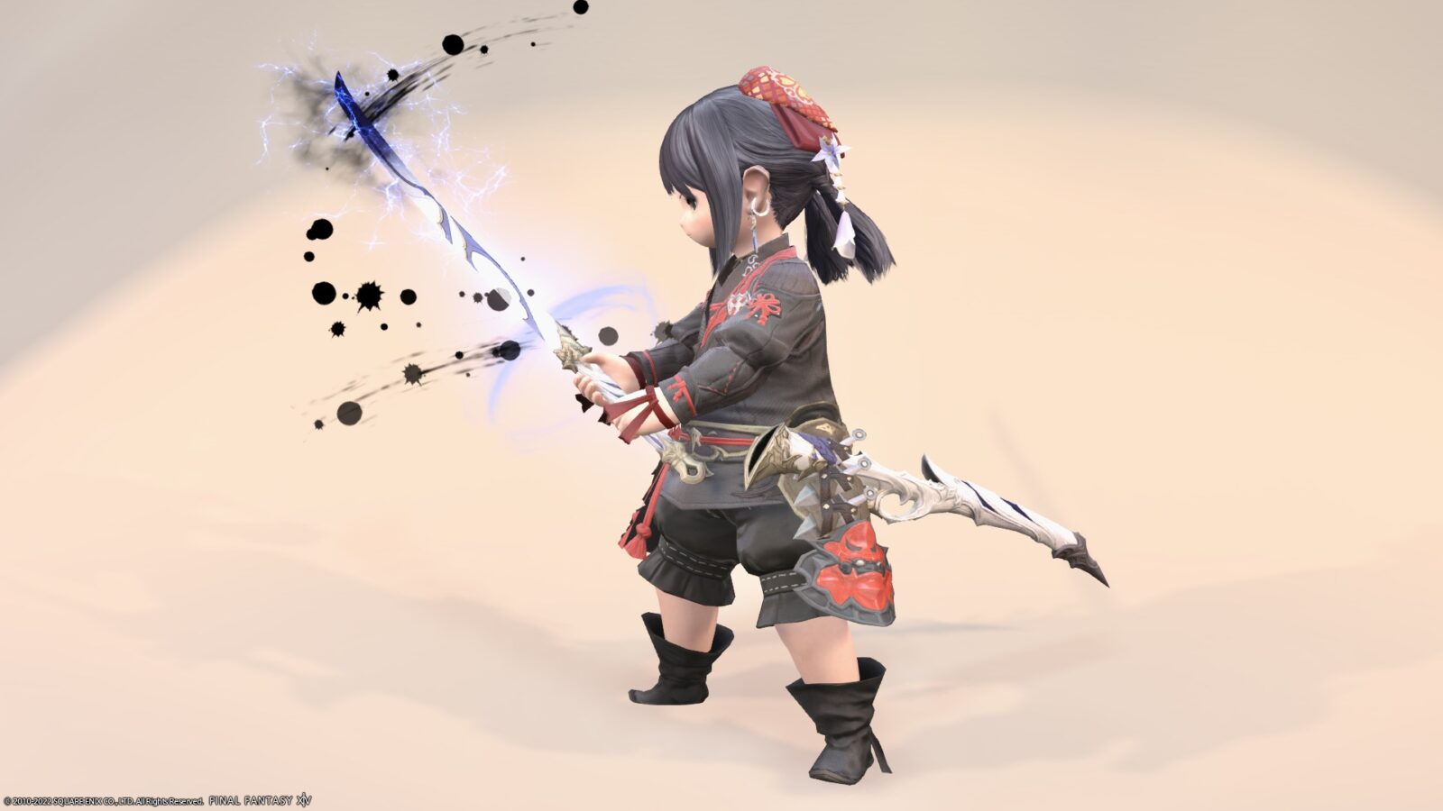 A lightning sword with ink dancing, Byakko’s shining samurai weapon ...