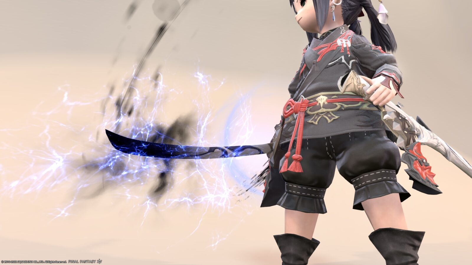 A lightning sword with ink dancing, Byakko’s shining samurai weapon ...