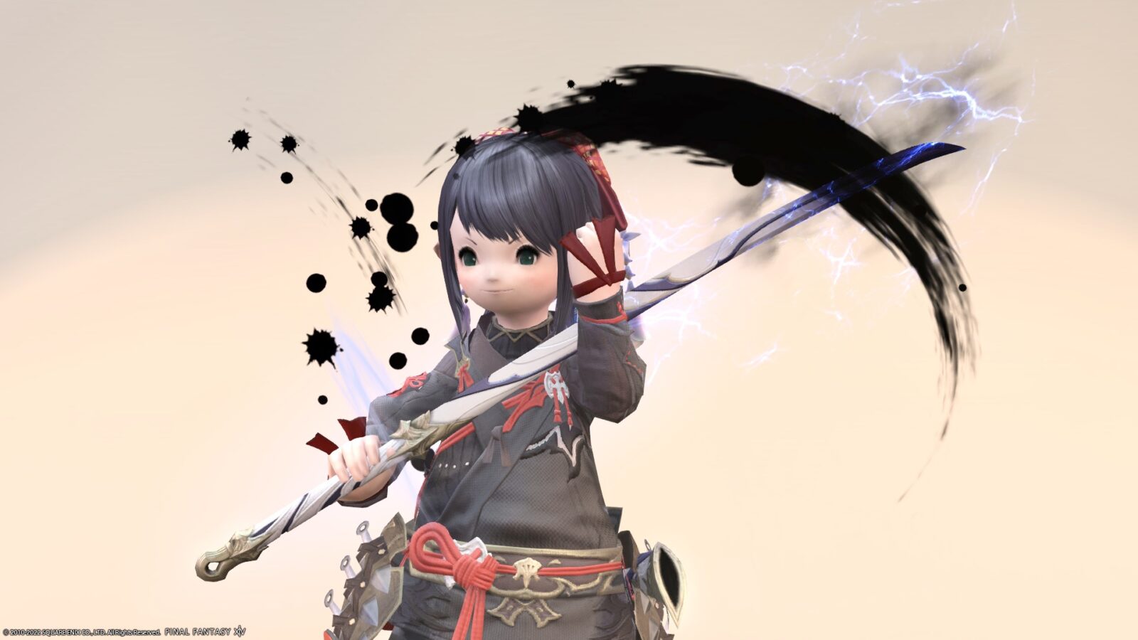 A lightning sword with ink dancing, Byakko’s shining samurai weapon ...