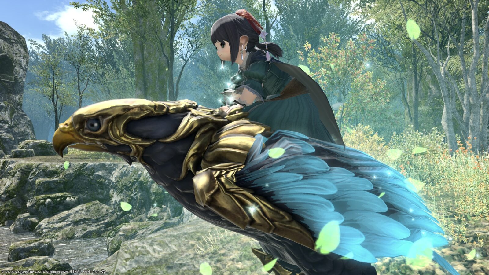 Primitive bird with the leaves of the world tree dancing, Sephirot ...