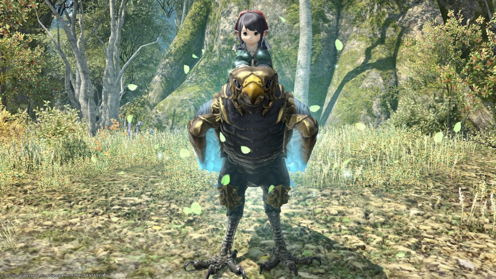 Primitive bird with the leaves of the world tree dancing, Sephirot ...