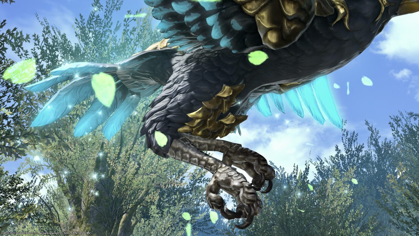 Primitive bird with the leaves of the world tree dancing, Sephirot ...