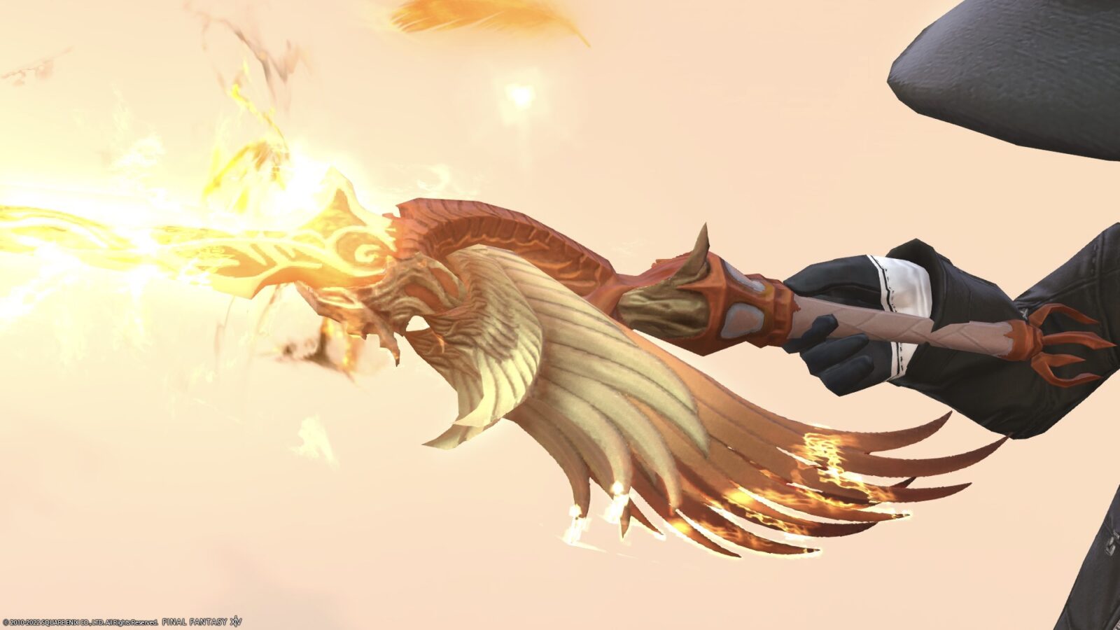 Oriental-style rapier with flaming feathers, Red Mage Weapon “Suzaku’s ...