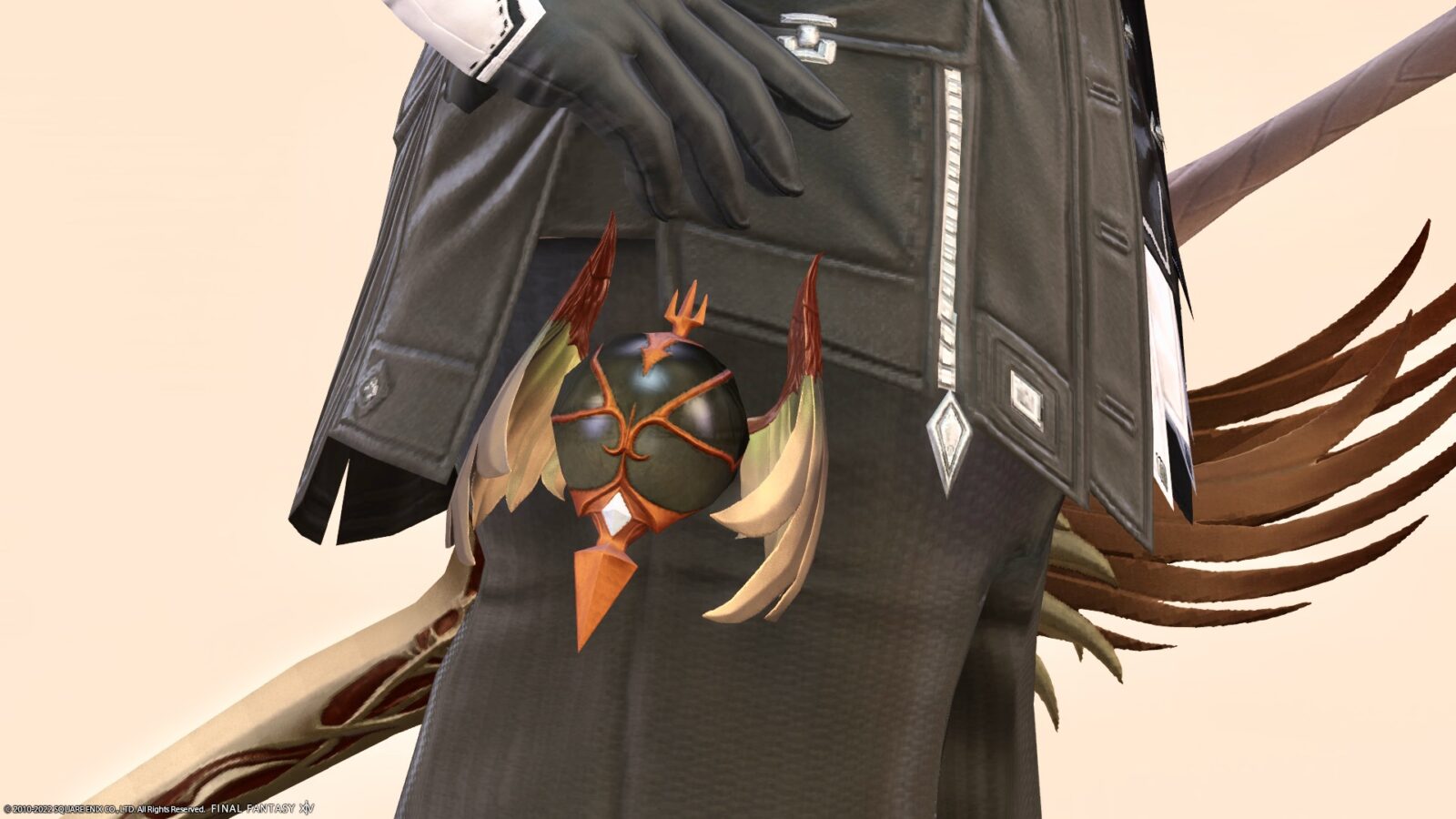 Oriental-style rapier with flaming feathers, Red Mage Weapon “Suzaku’s ...