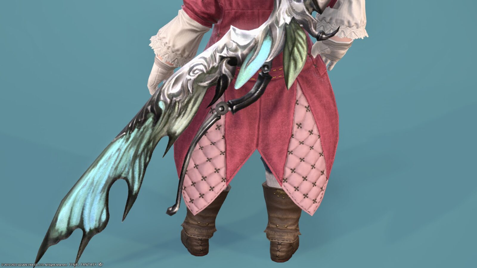 Titania’s dark knight sword “The Fae’s Crown Guillotine” that shines in ...