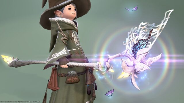So cute! Titania’s white mage weapon “The Fae’s Crown Cane” that shines ...