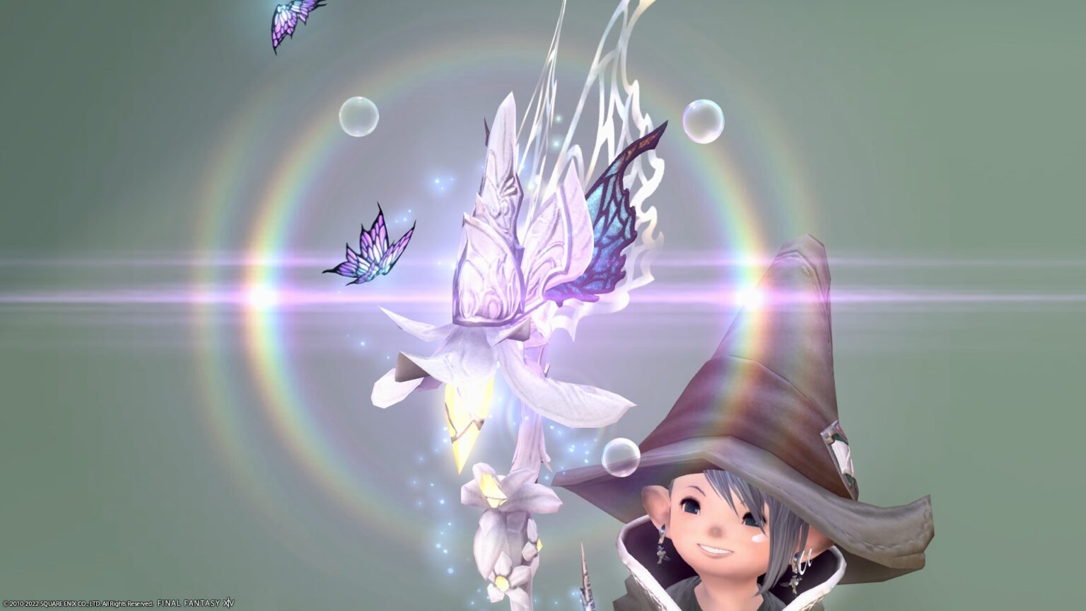 So cute! Titania’s white mage weapon “The Fae’s Crown Cane” that shines ...