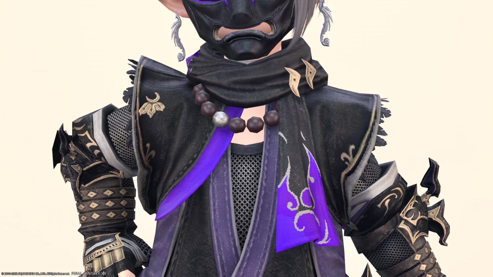 忍者のAF5装備・黒と紫が美しい伝統装束『蜂屋』シリーズ（ララフェル男子Ver.） | Norirow Note エオルゼア冒険記 in FF14