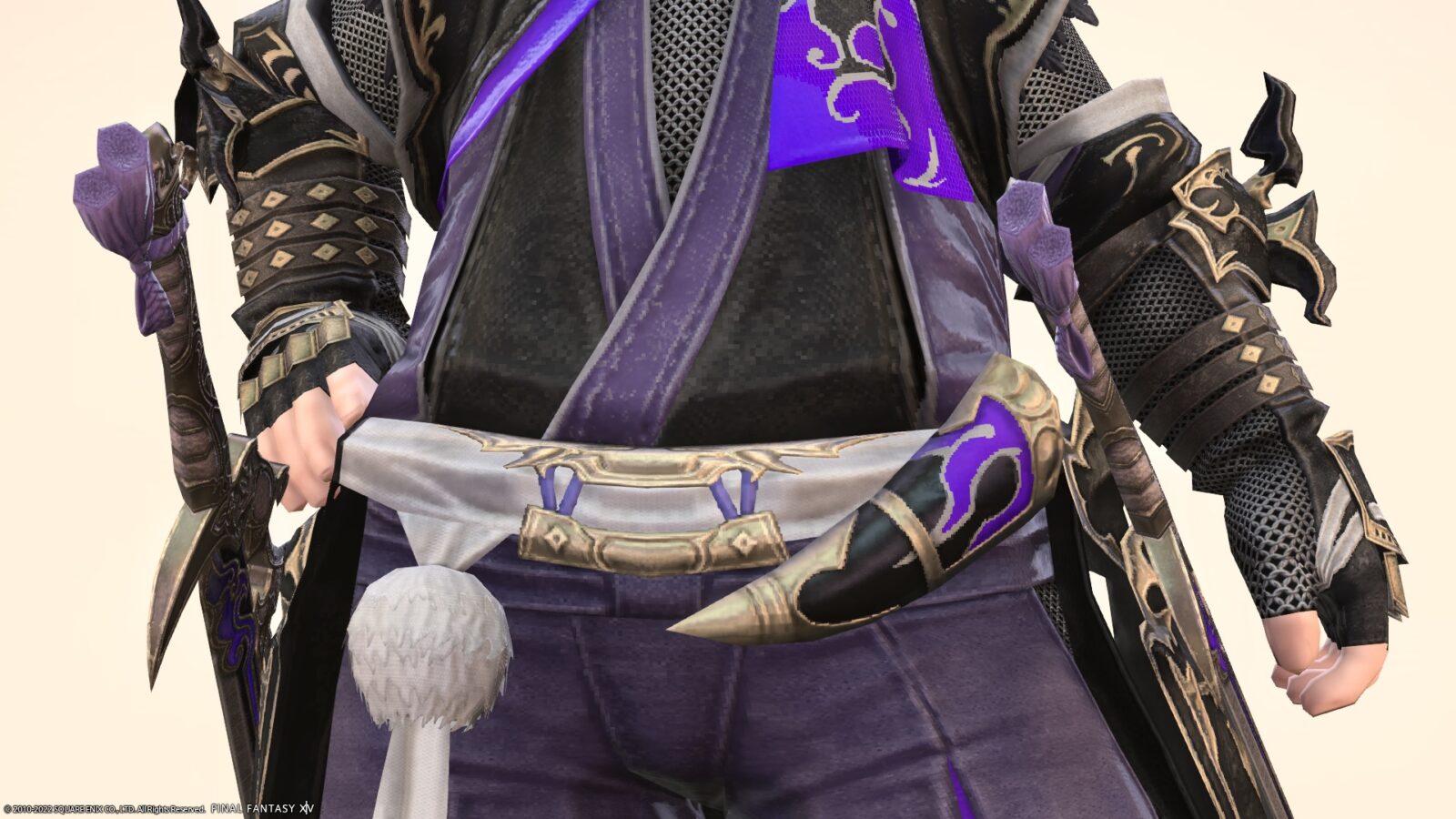 忍者のAF5装備・黒と紫が美しい伝統装束『蜂屋』シリーズ（ララフェル男子Ver.） | Norirow Note エオルゼア冒険記 in FF14