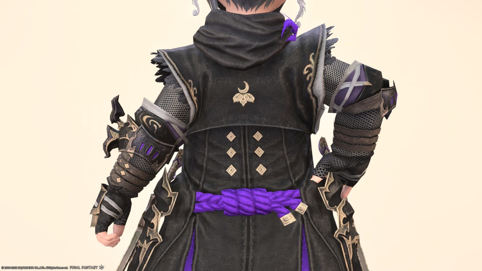 忍者のAF5装備・黒と紫が美しい伝統装束『蜂屋』シリーズ（ララフェル男子Ver.） | Norirow Note エオルゼア冒険記 in FF14