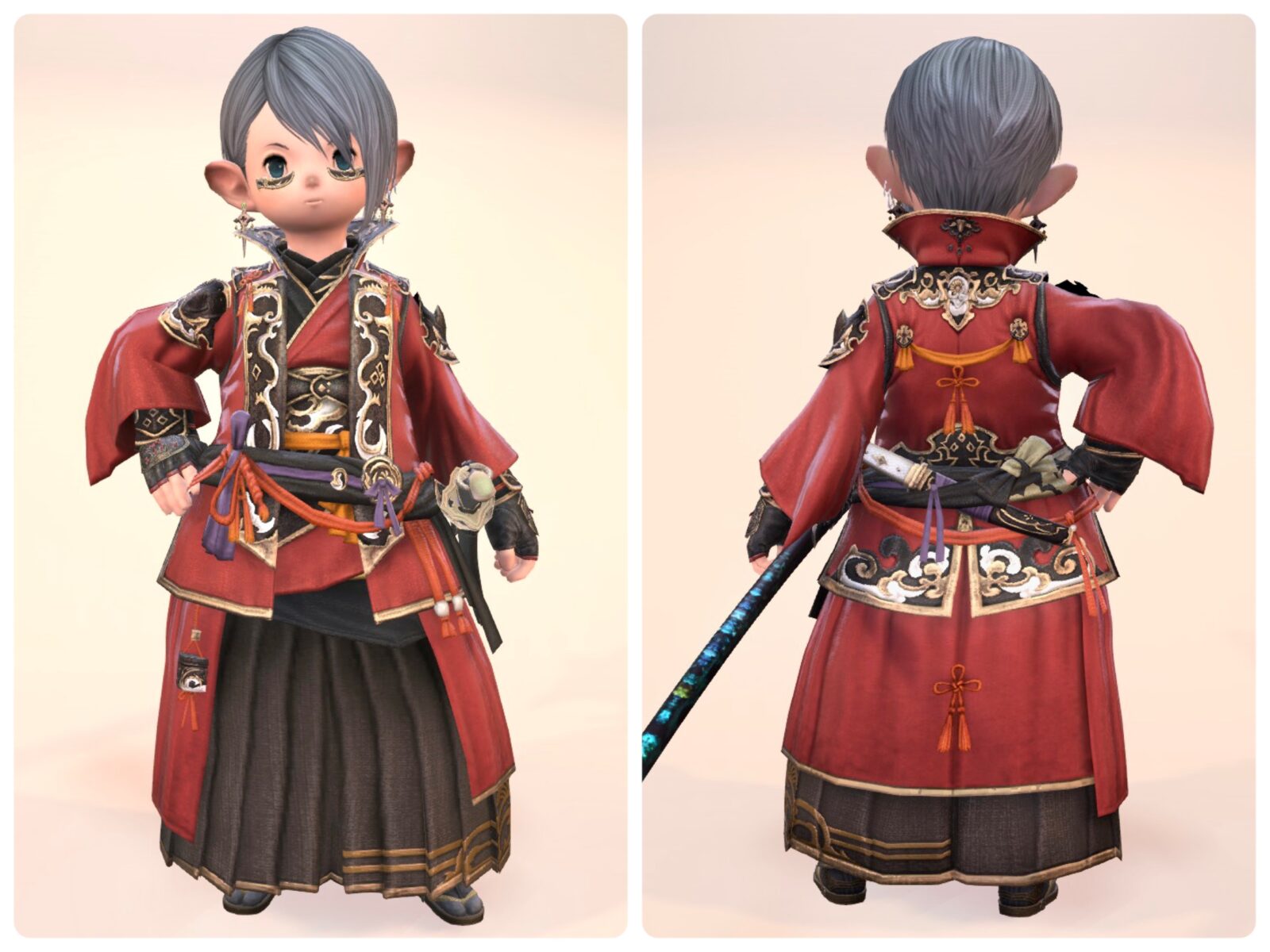 侍のAF5装備・戦国時代の南蛮風陣羽織『早乙女』シリーズ（ララフェル男子Ver.） | Norirow Note エオルゼア冒険記 in FF14