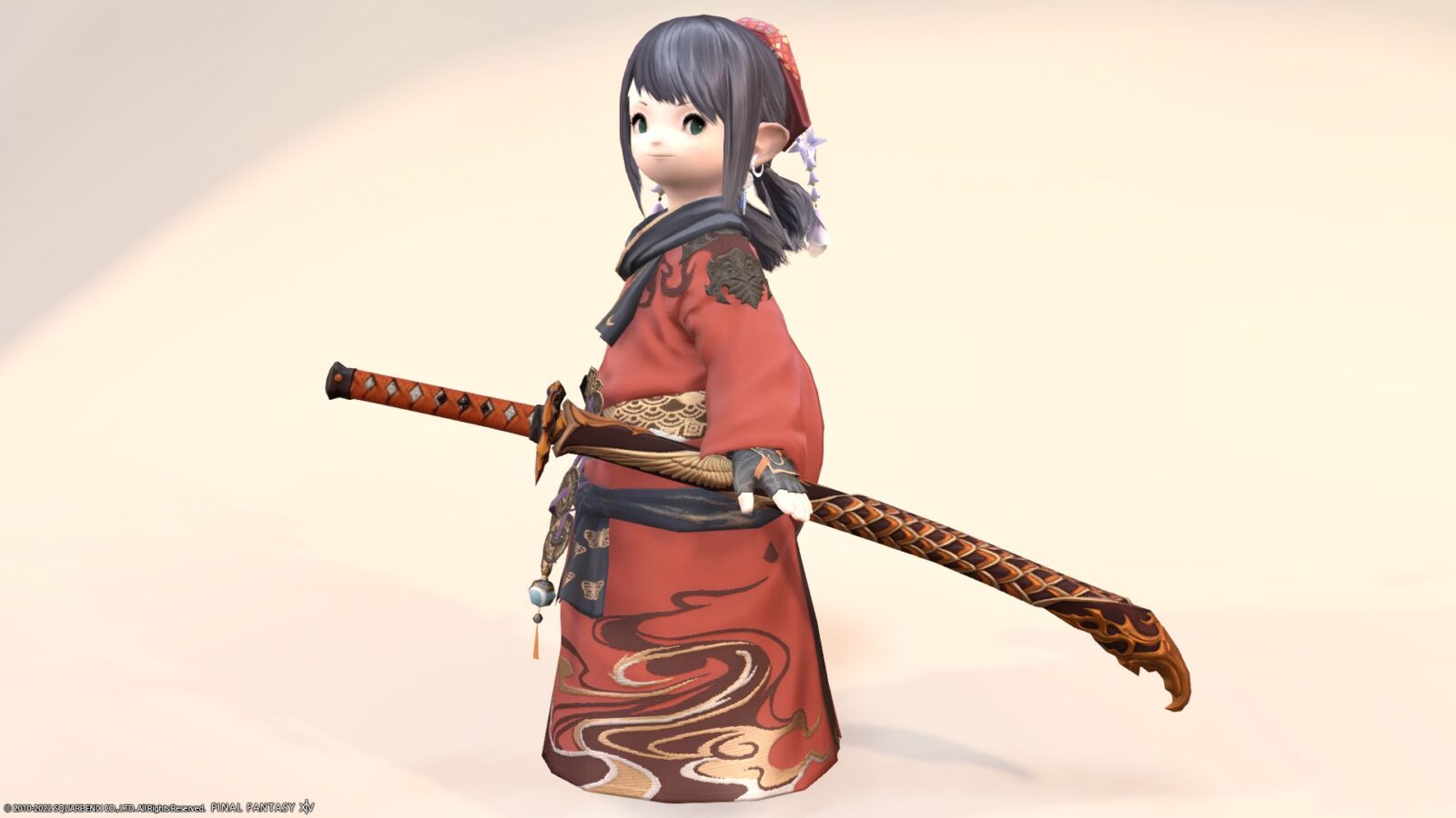 Shining samurai weapon with Suzaku flames and feathers dancing “Suzaku ...