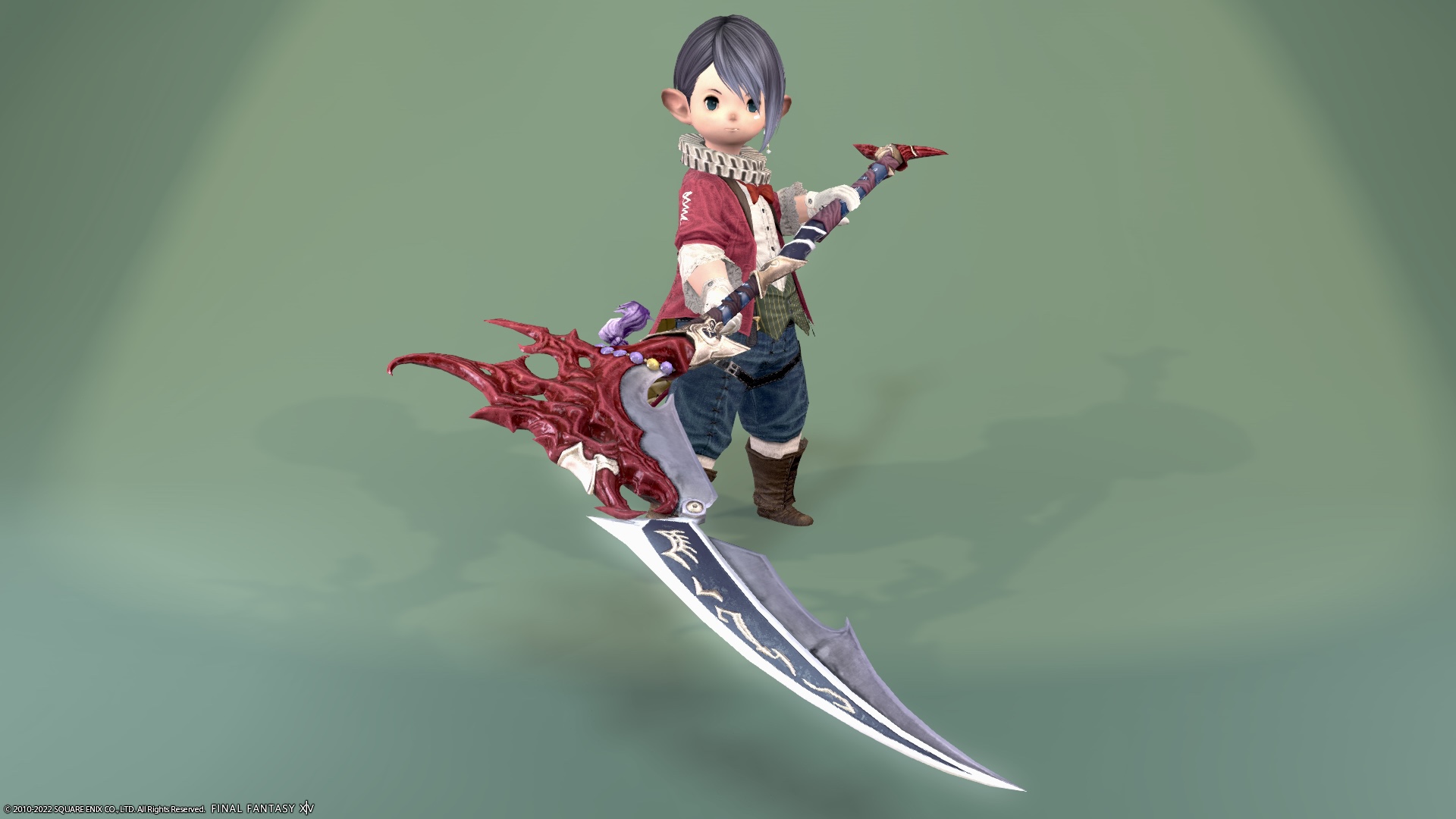 Coral red scythe, Ala Mhigo’s Japanese-style reaper weapon “Naigama of ...