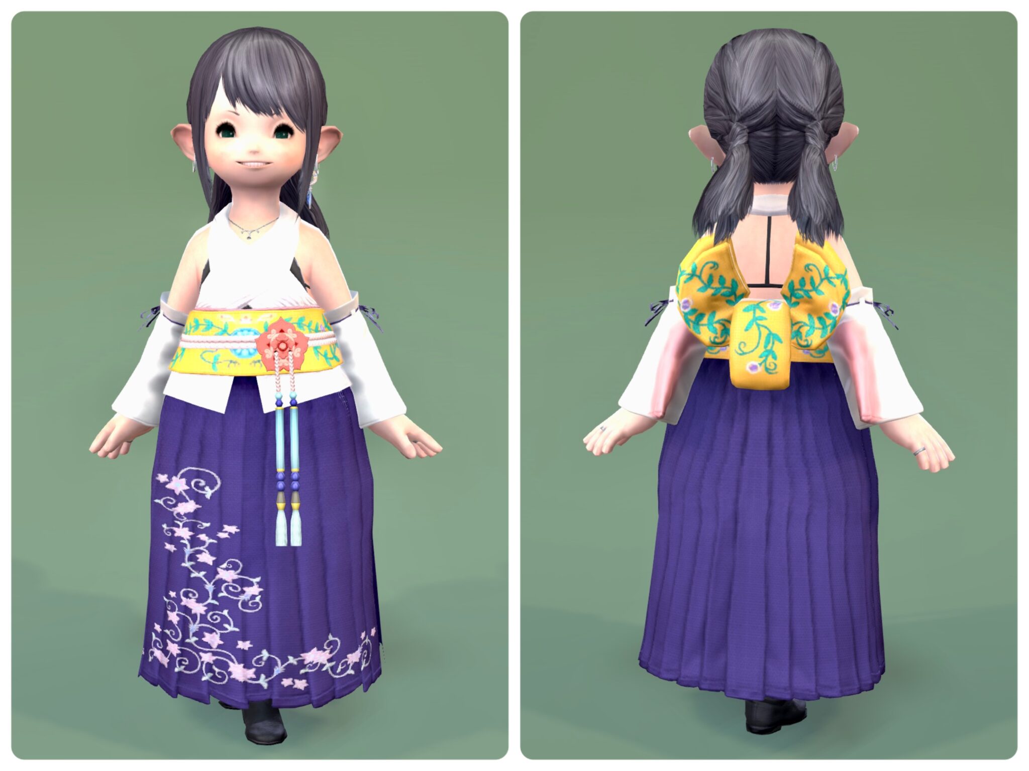 FF10’s Yuna Glamour “High Summoner’s Attire” (Lalafell Girl Ver ...