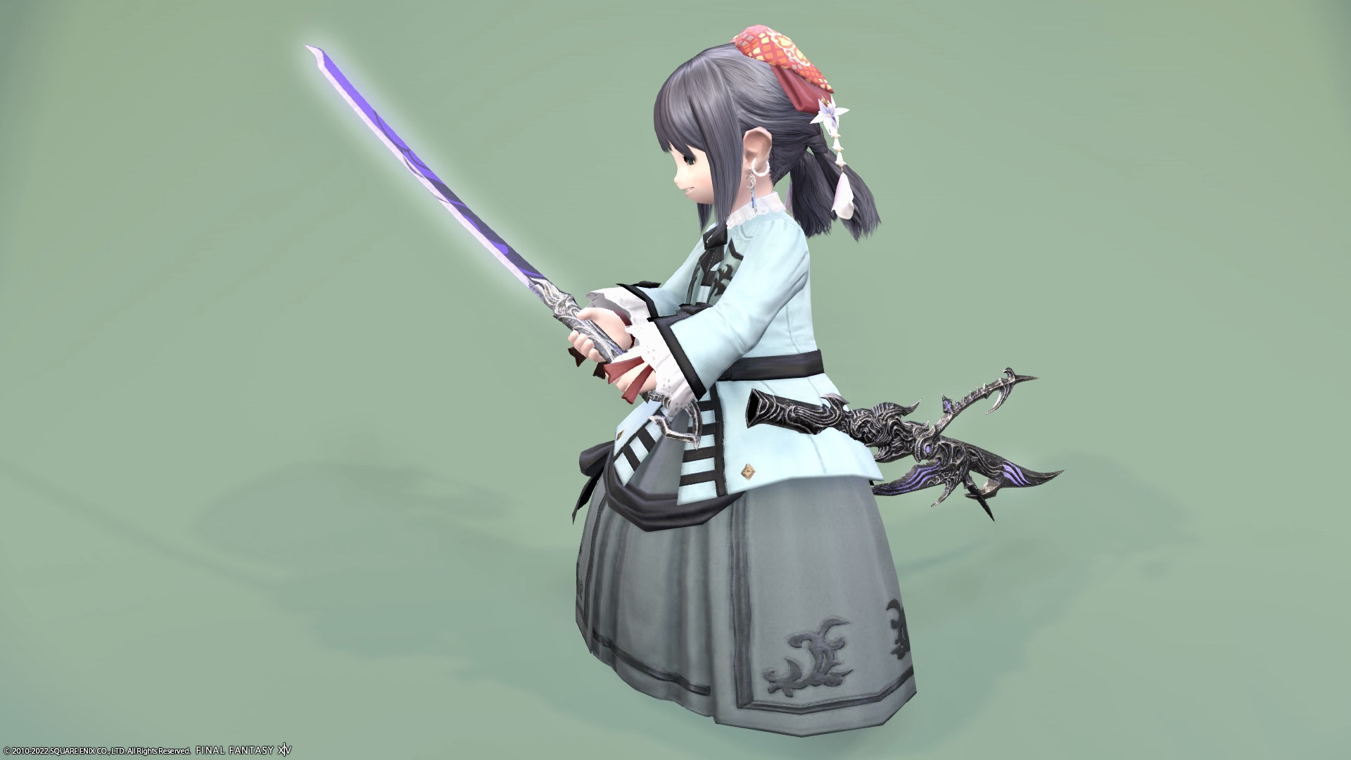 A dark fantasy samurai weapon that shines in purple “Monstrorum Katana ...