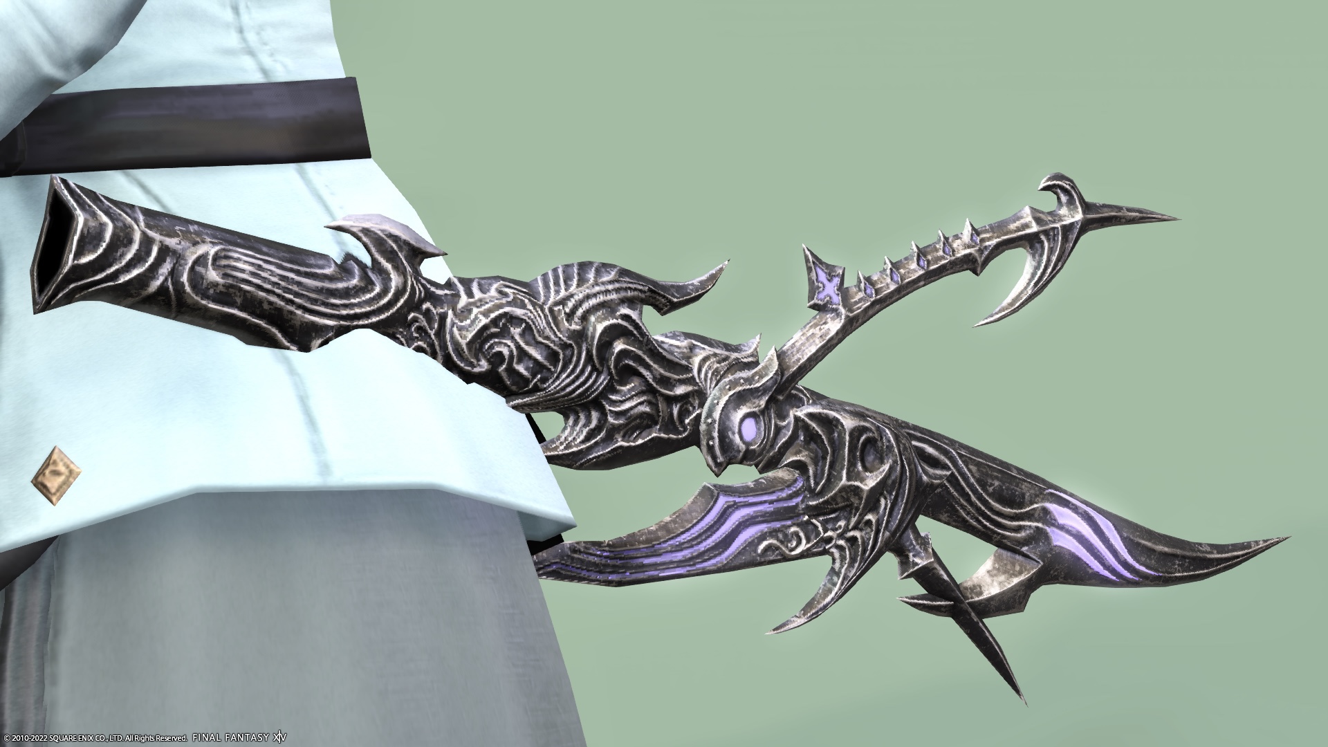 A dark fantasy samurai weapon that shines in purple “Monstrorum Katana ...