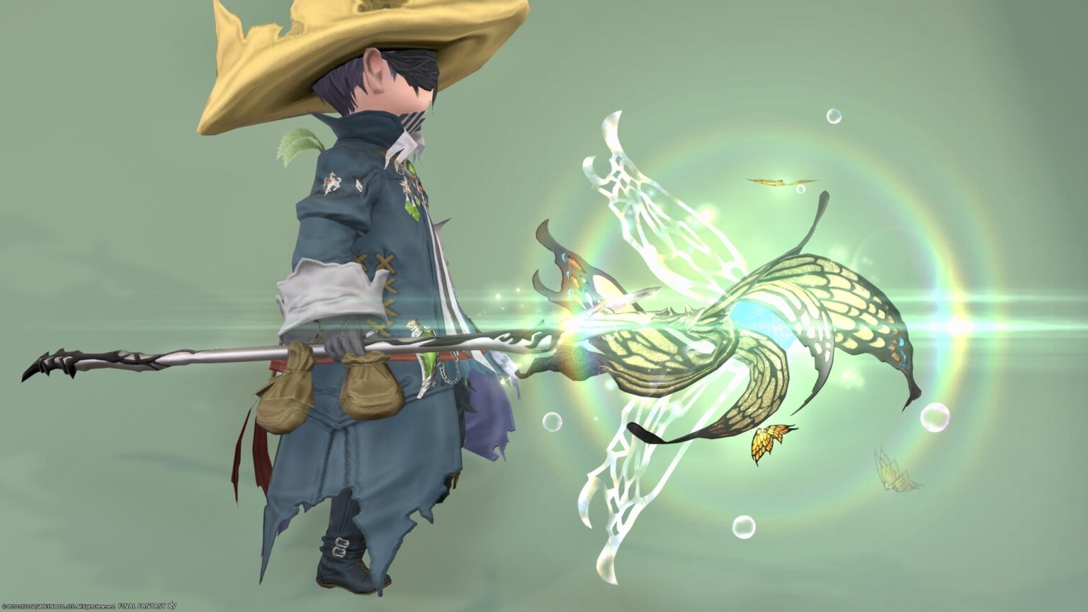 A Black Mage’s flower rod with dancing butterflies and bubbles Titania ...