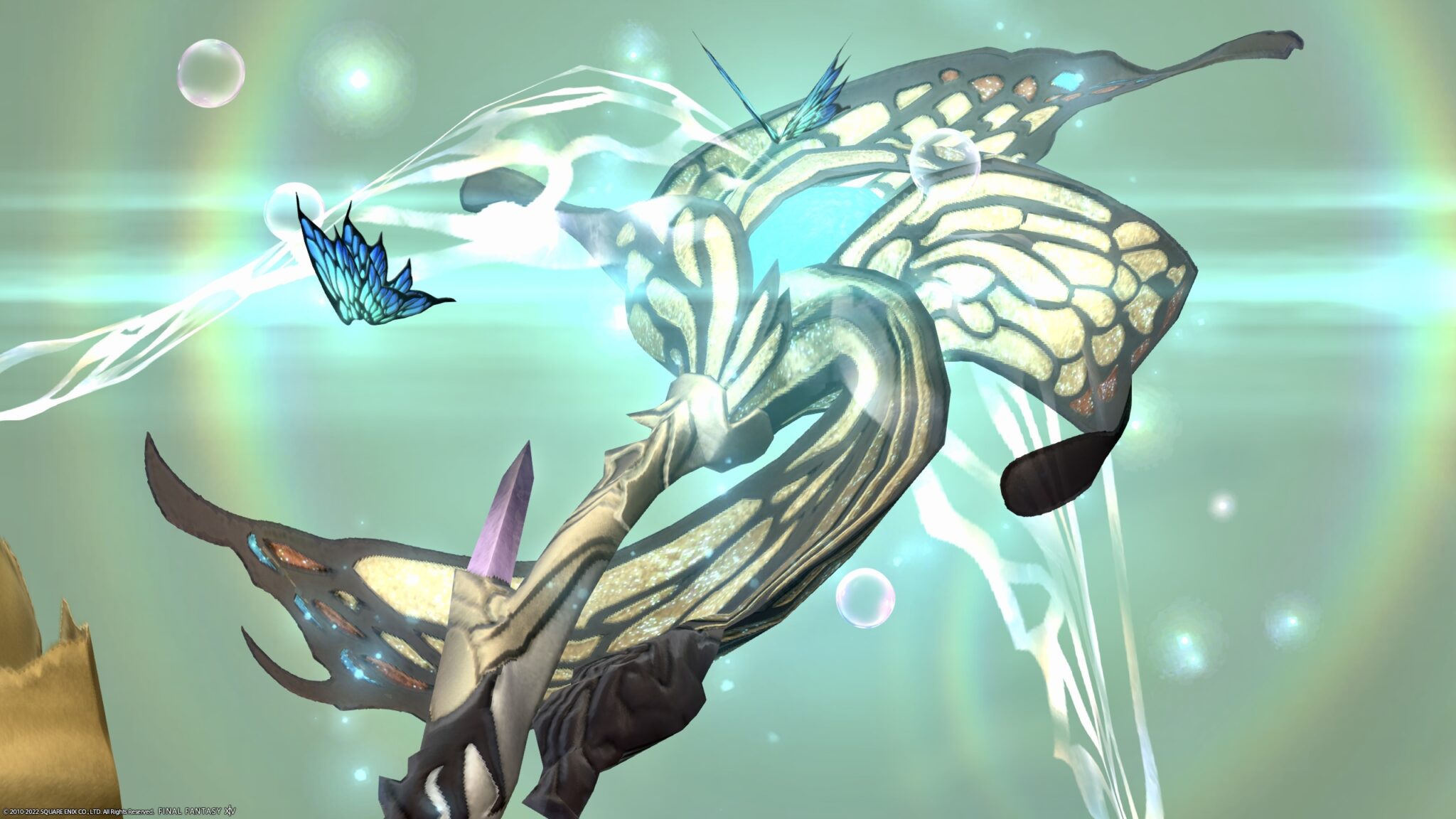 A Black Mage’s flower rod with dancing butterflies and bubbles Titania ...