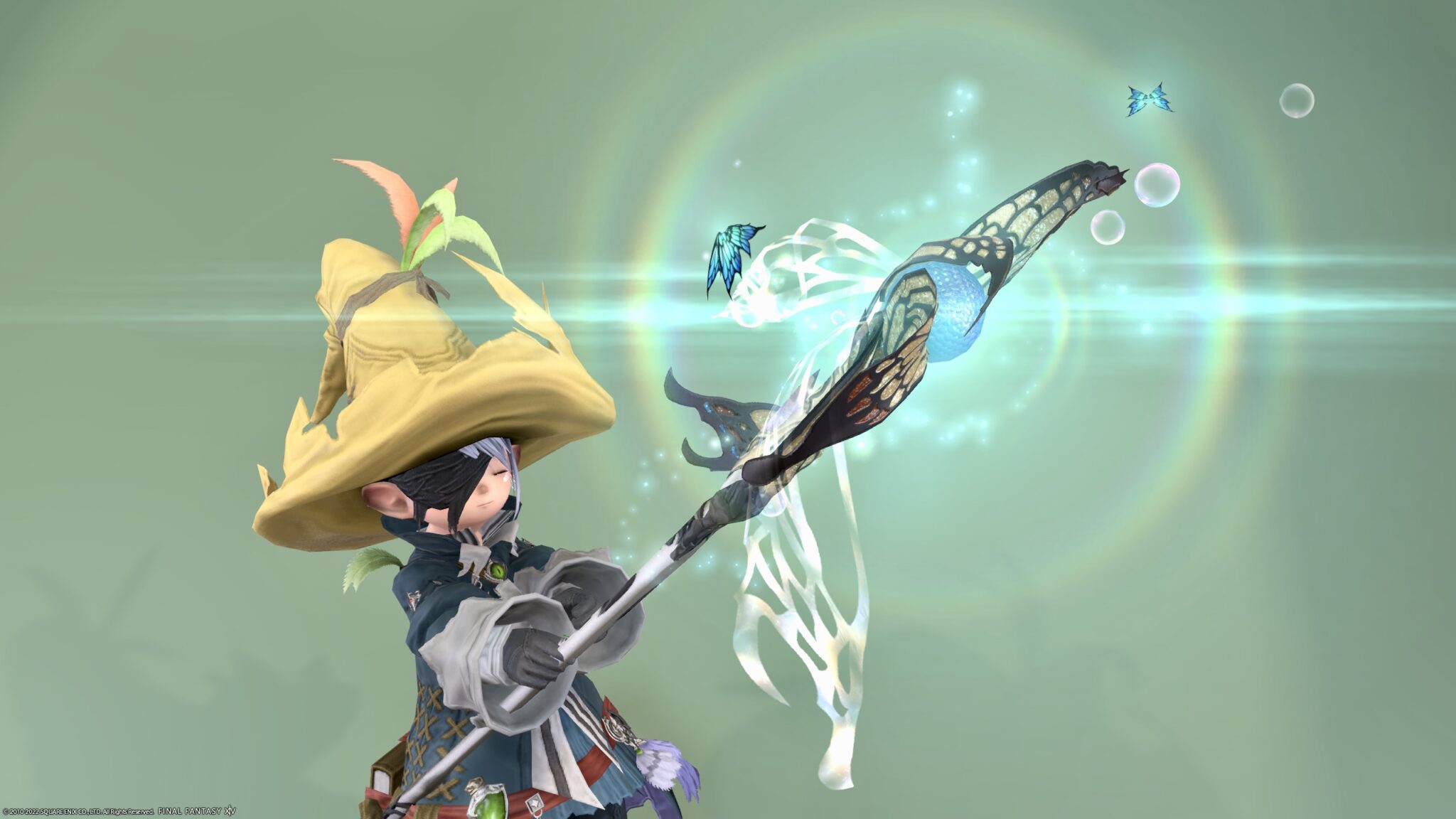 A Black Mage’s flower rod with dancing butterflies and bubbles Titania ...