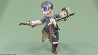 Golden Tonfa monk weapon that shines in turquoise color “Classical ...