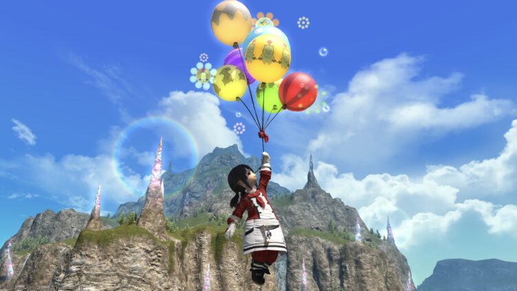 Cute flying balloon mount “Set Of Ceruleum Balloons” (Lalafell Ver ...