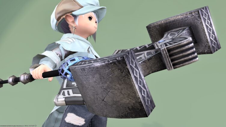 Gaia’s hammer-shaped White Mage staff and valuable blunt weapon “Umbral ...