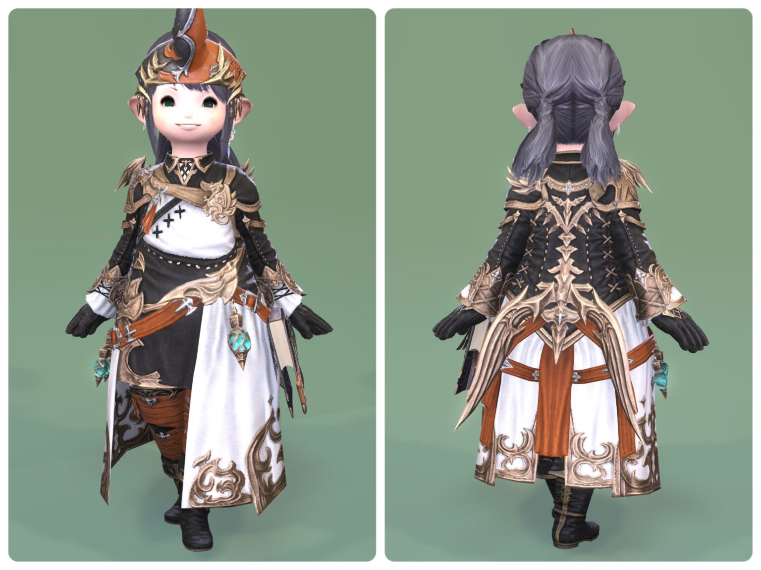 Summoner’s AF5 equipment, dignified unicorn military uniform “Convoker” series (Lalafell girl ...