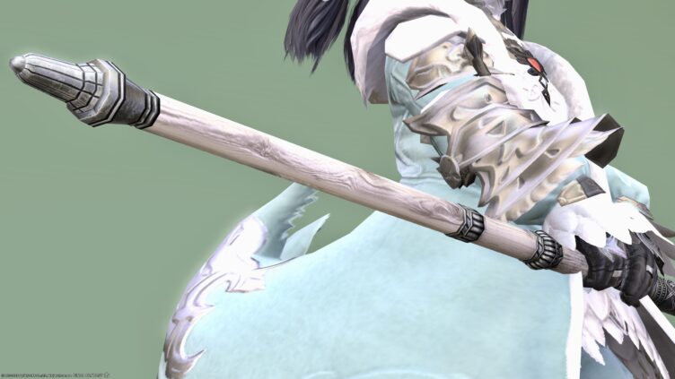 A simple rod-shaped White Mage weapon with beautiful silverwork ...