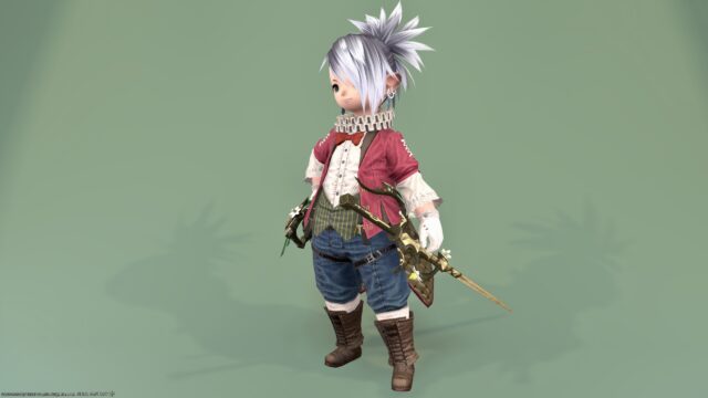 Plant-based red mage weapon with cute flower decorations “Moonward ...