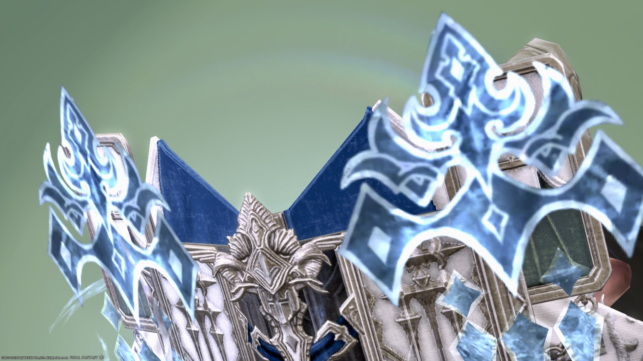 Scholar’s Manderville Weapon Stage 2: A shining book with a noble crest ...