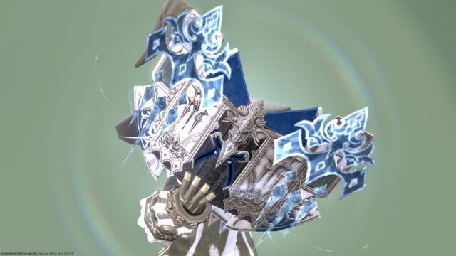 Scholar’s Manderville Weapon Stage 2: A shining book with a noble crest ...