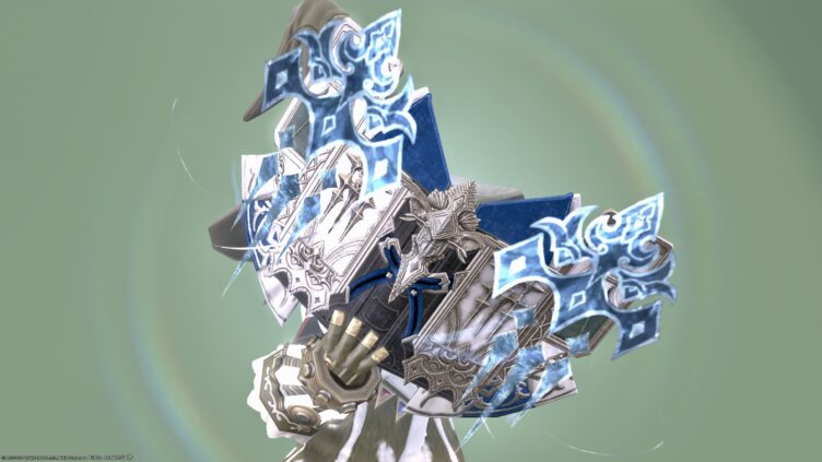 Scholar’s Manderville Weapon Stage 2: A shining book with a noble crest ...