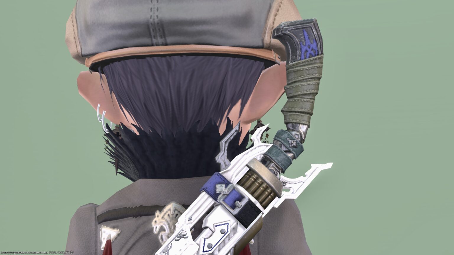 Machinist’s Manderville Weapon Stage 2: A small rifle that glows blue ...