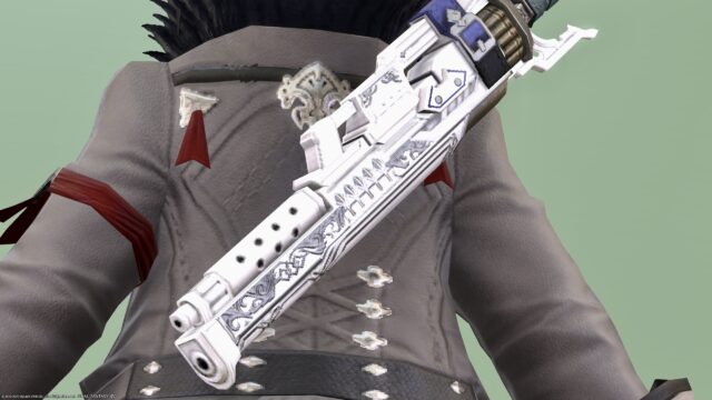 Machinist’s Manderville Weapon Stage 2: A small rifle that glows blue ...