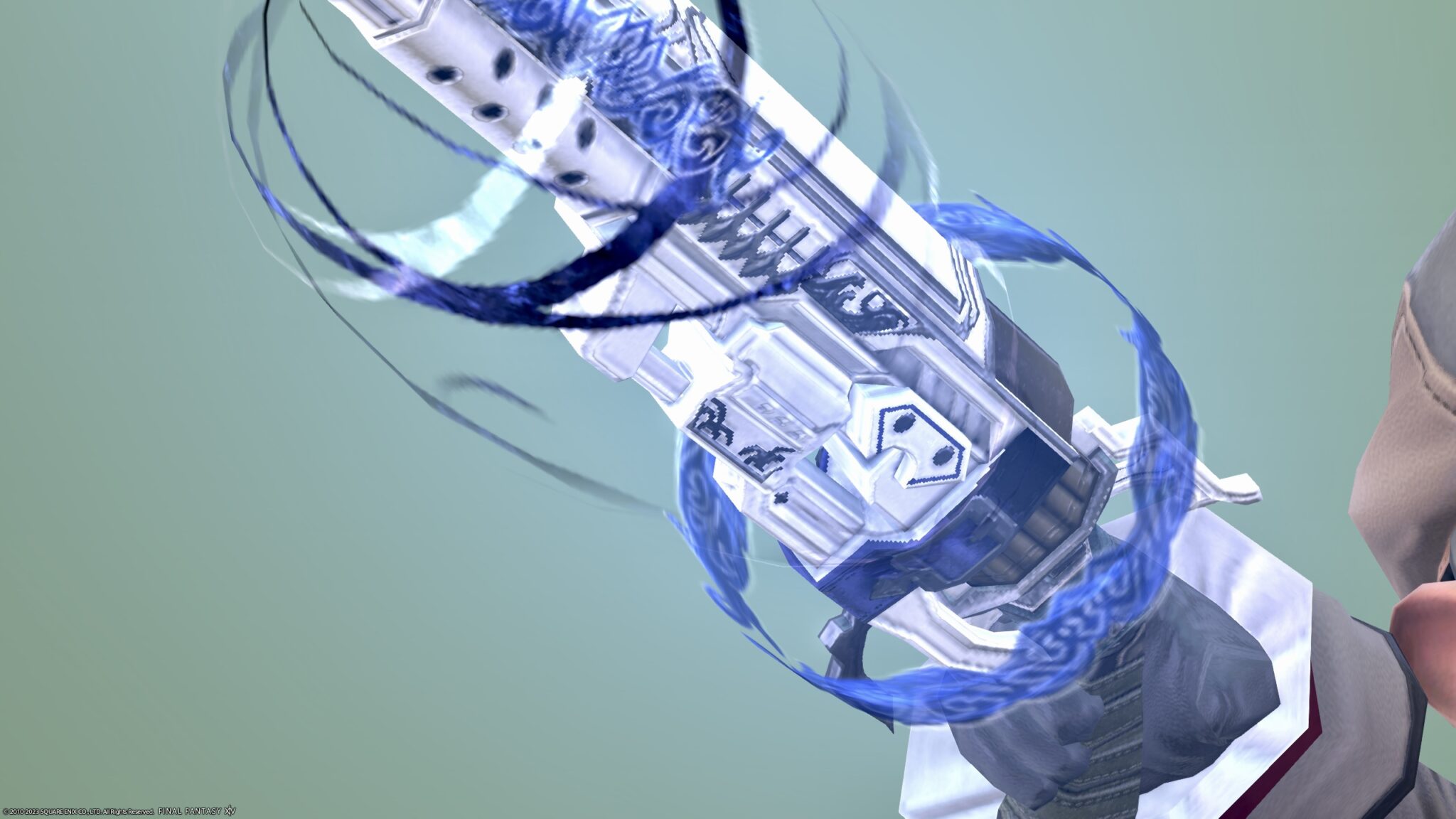 Machinist’s Manderville Weapon Stage 2: A small rifle that glows blue ...