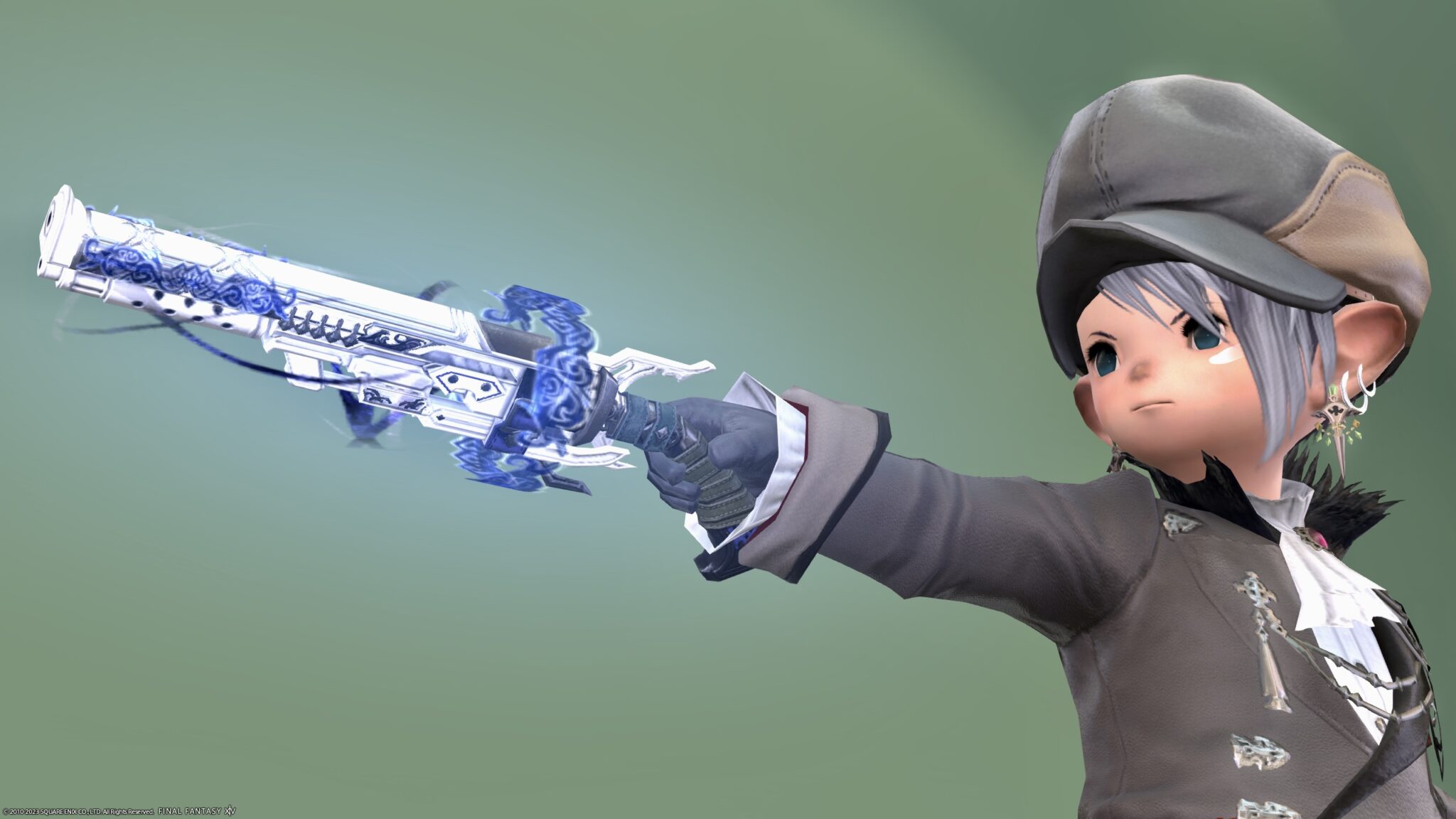 Machinist’s Manderville Weapon Stage 2: A small rifle that glows blue ...