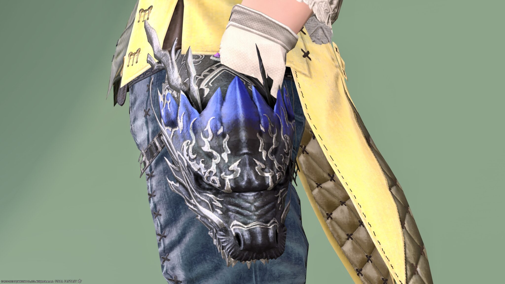 Monk’s Manderville Weapon 2nd stage / Blue glowing black dragon head ...