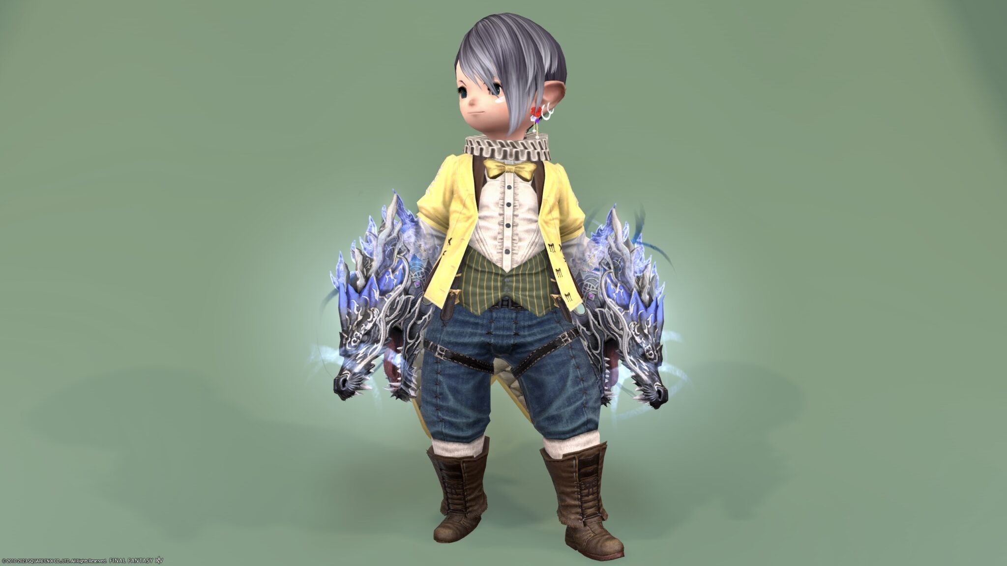 Monk’s Manderville Weapon 2nd stage / Blue glowing black dragon head ...