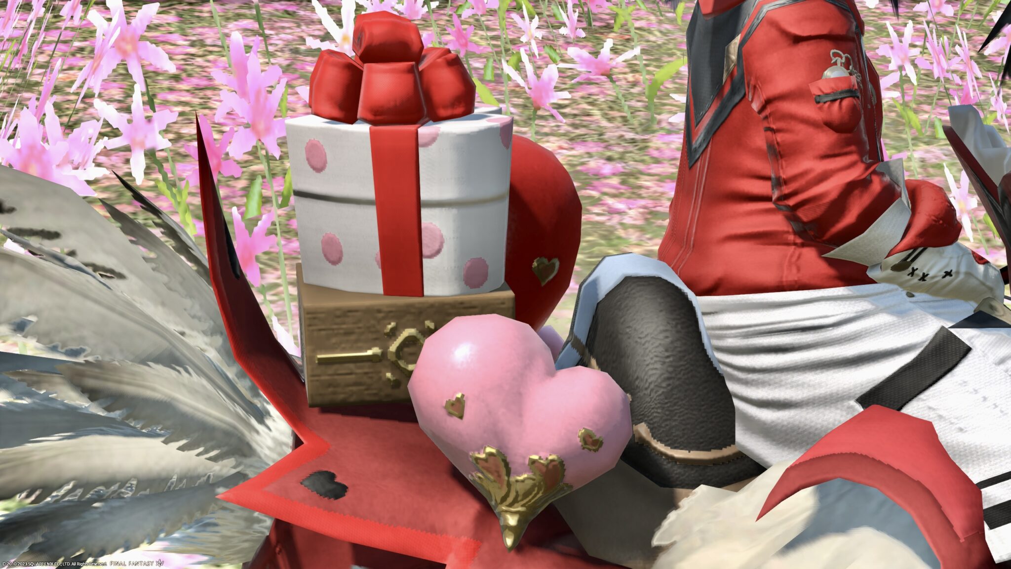 Exceptionally cute Valentione chocobo armor “Authentic Paramour Barding ...