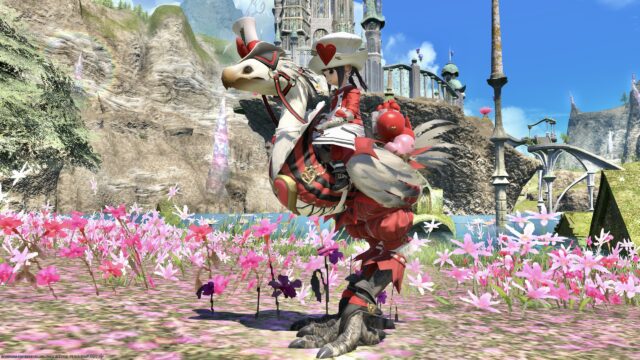 Exceptionally cute Valentione chocobo armor “Authentic Paramour Barding ...